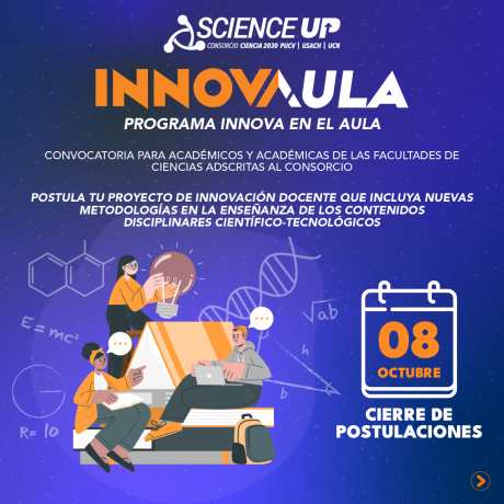 Se abren las postulaciones al Programa “Innova en el Aula” para académicos/as de las facultades ...